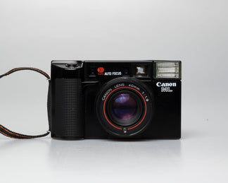 Canon AF35ML 35mm film point-and-shoot camera w/ case (serial 1002701 ...